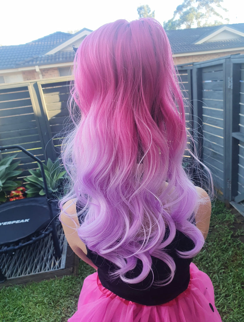 Cotton Candy Curled Ponytail – The Hairy Fairy
